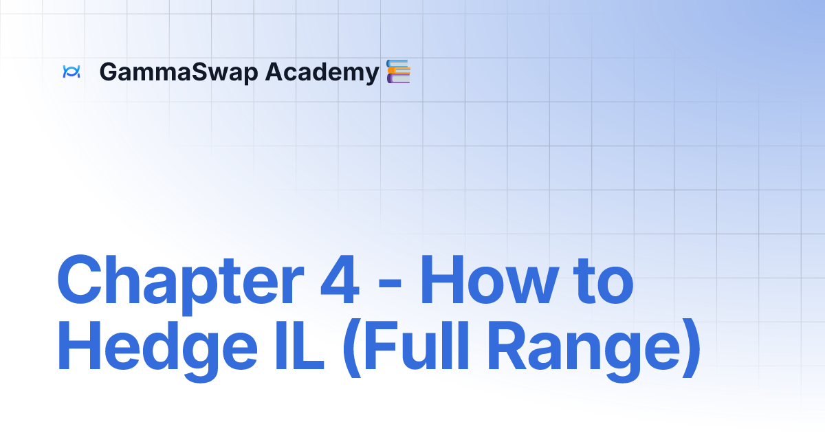 Chapter 4 - How to Hedge IL (Full Range) | GammaSwap Academy 📚